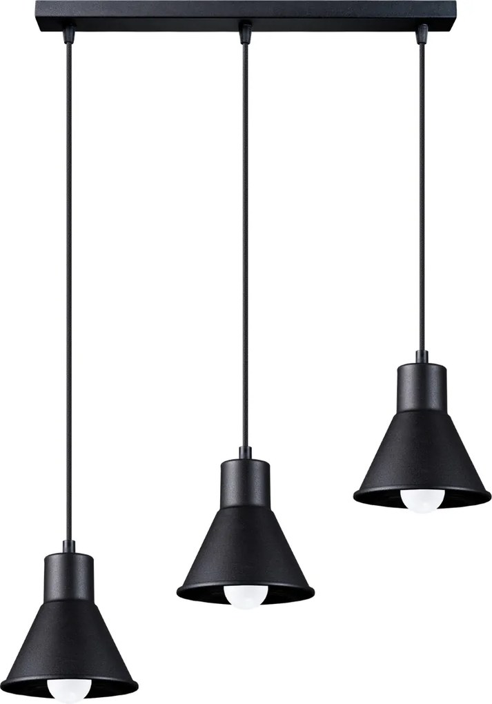 Sollux Lighting Závěsné svítidlo TALEJA 3 černé E27