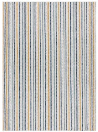 koberec SISAL COOPER Pruhy, Etno 22237 ecru / tmavě modrá velikost 140x190 cm | krásné koberce cz