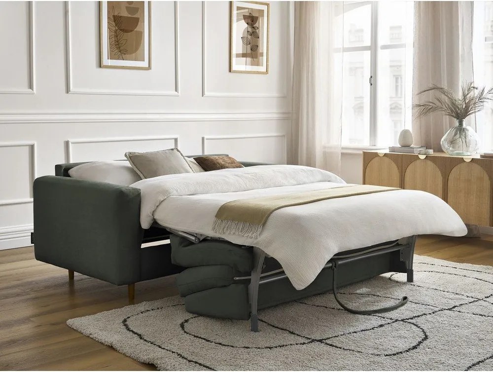 Zelená pohovka na každodenní spaní/rozkládací 200 cm Cocoone – Bobochic Paris