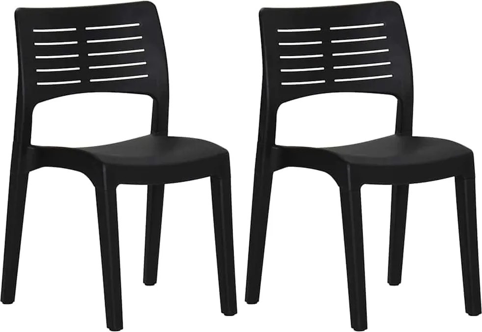 Zahradní židle 2 ks antracitové polypropylen 317728
