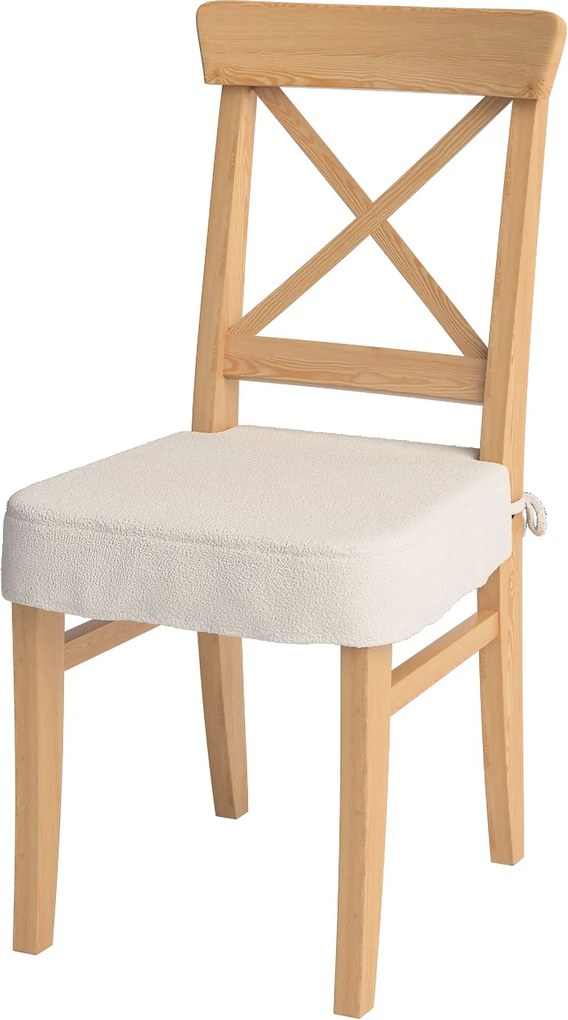 Sedák na židli IKEA Ingolf barva béžová látka pletený vzor