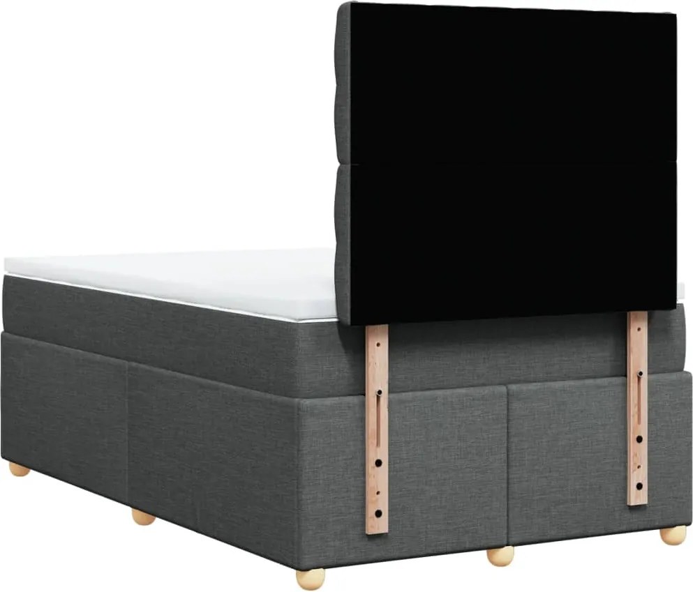 Box spring postel s matrací tmavě šedá 120x200 cm textil 3291255