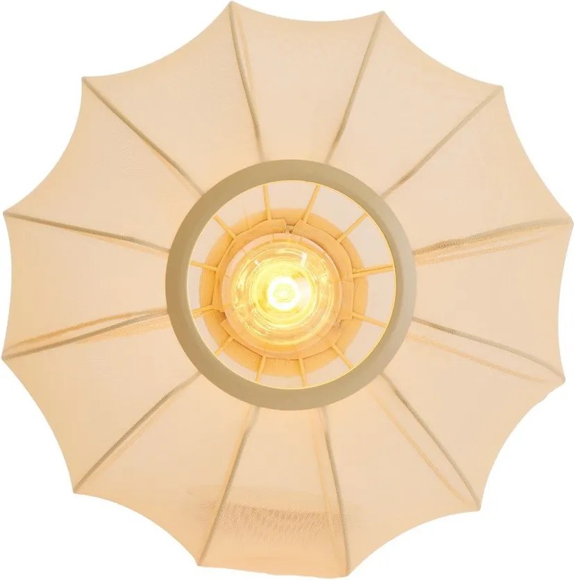 Krémové stropní svítidlo s textilním stínidlem ø 40 cm Plumalia – Light & Living
