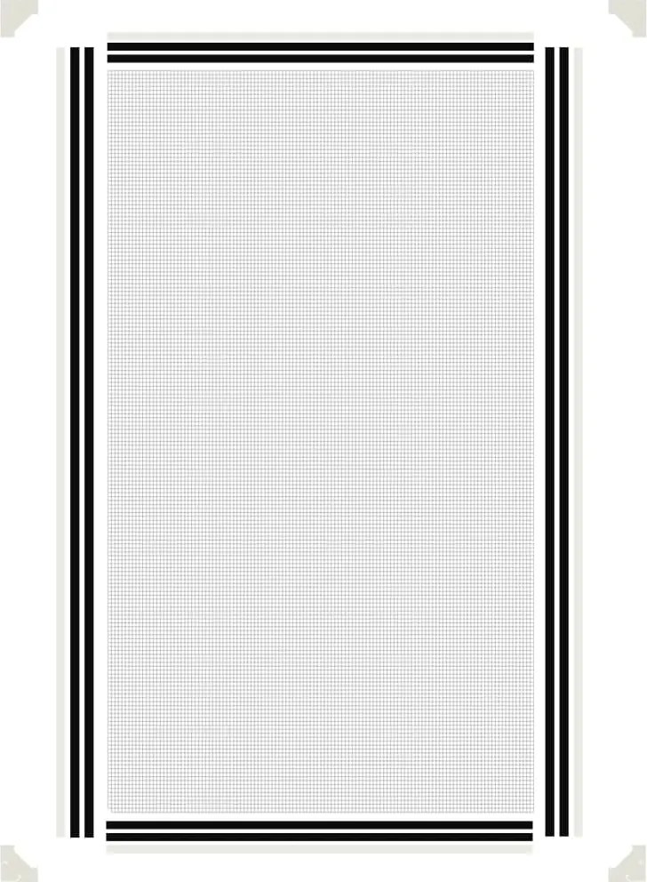 Magnetická okenní síť proti hmyzu bílá 80 x 140 cm 153847