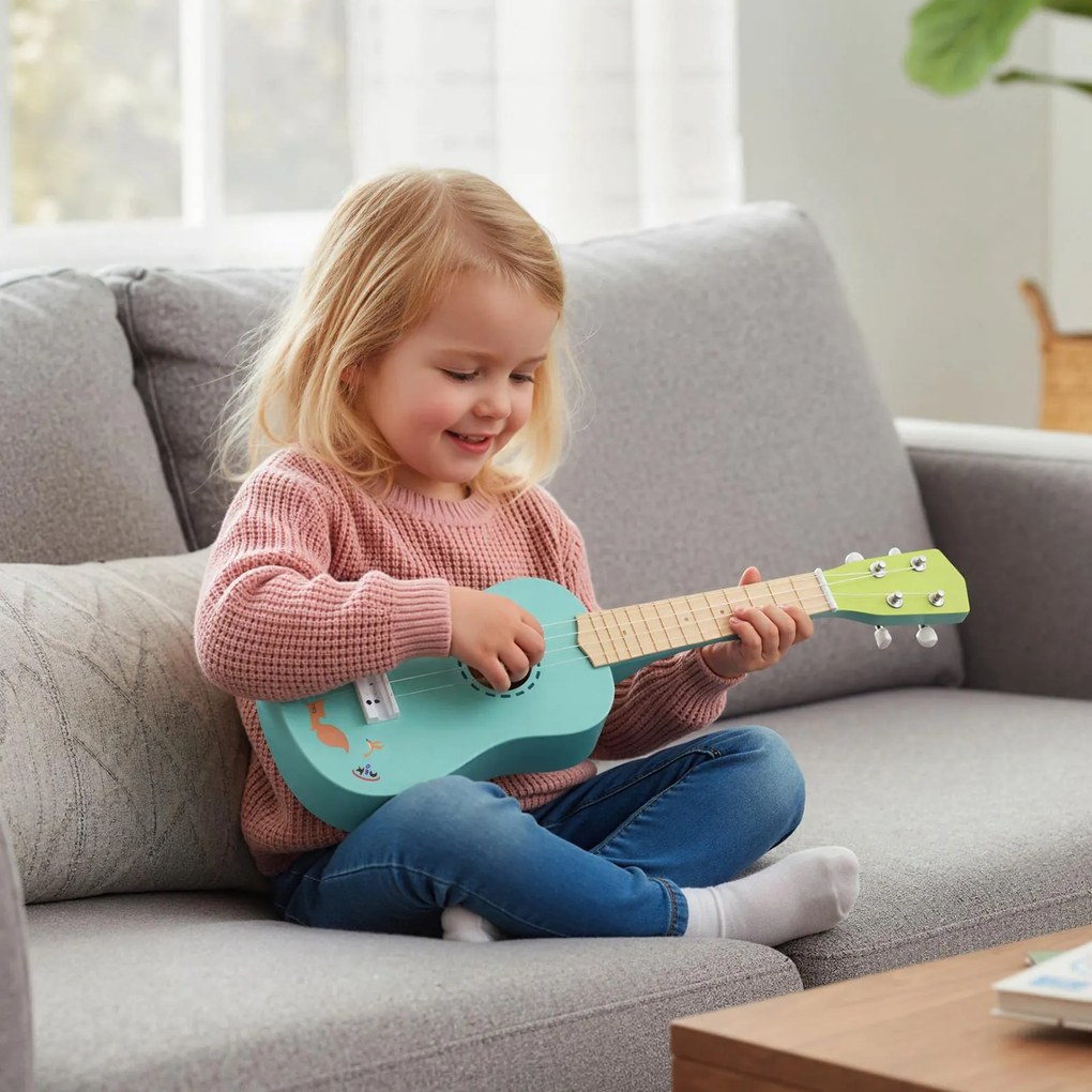Costway 53 cm ukulele kytara pro děti 4-strunné mini ukulele s korpusem