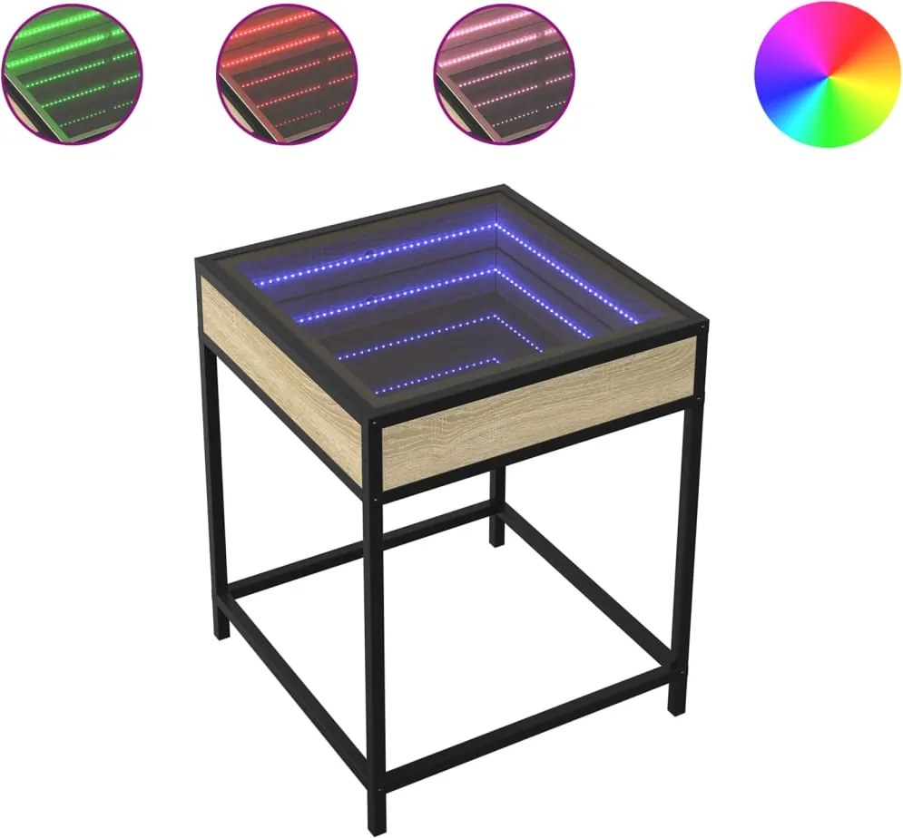 Noční stolek s Infinity LED dub sonoma 40 x 40 x 51 cm 3284092