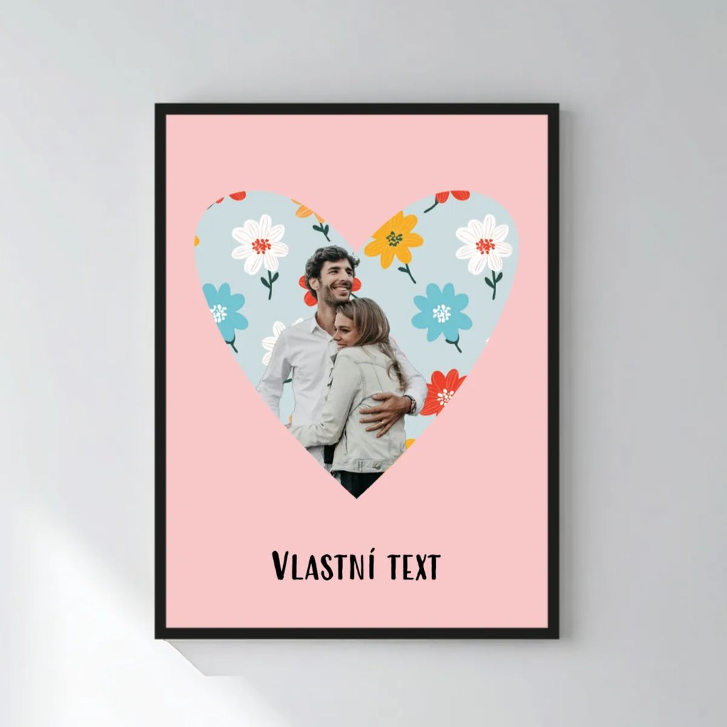 Personalizovaný magický fotoobraz v rámu - 30x40 - výřez fotky na podkladu