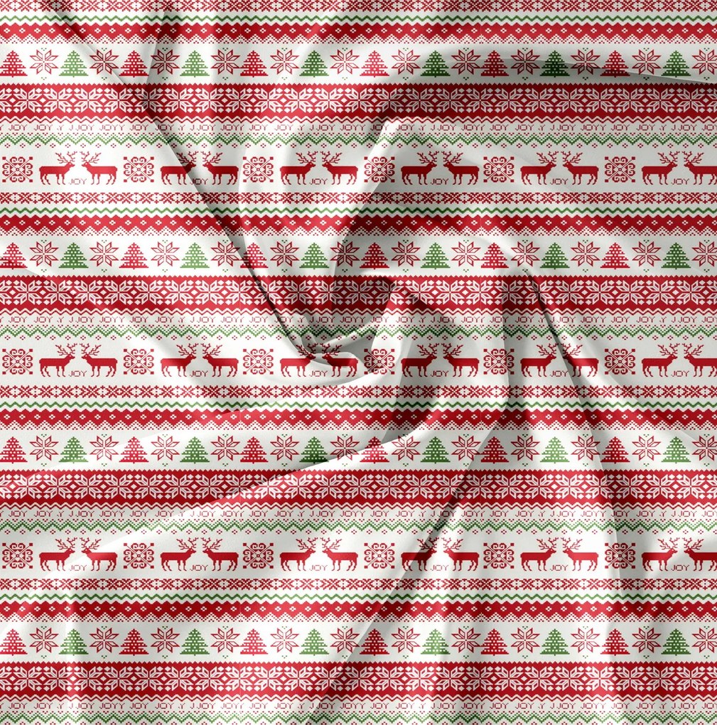 Povlečení z mikrovlákna CHRISTMAS JOY bílé Rozměr povlečení: 70 x 90 cm | 140 x 200 cm