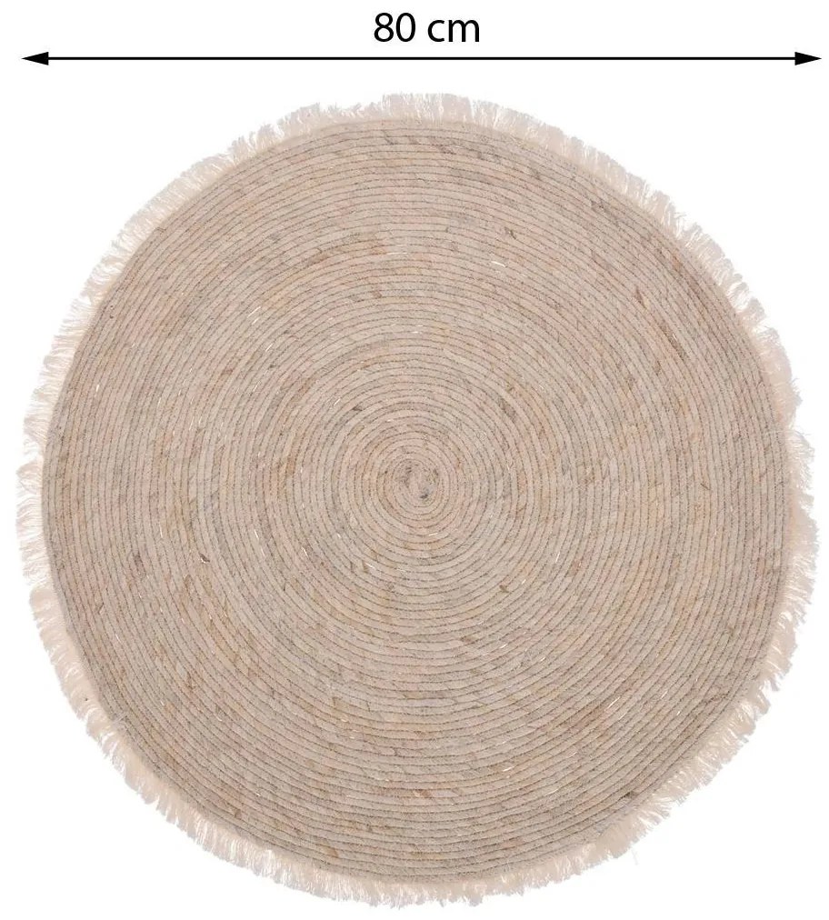 Koberec Isabella, (fi) 80 cm, béžová