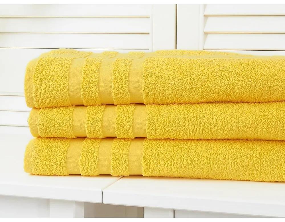 B.E.S. - Petrovice, s.r.o. Bavlněný froté ručník Standard - Yellow 50 x 100