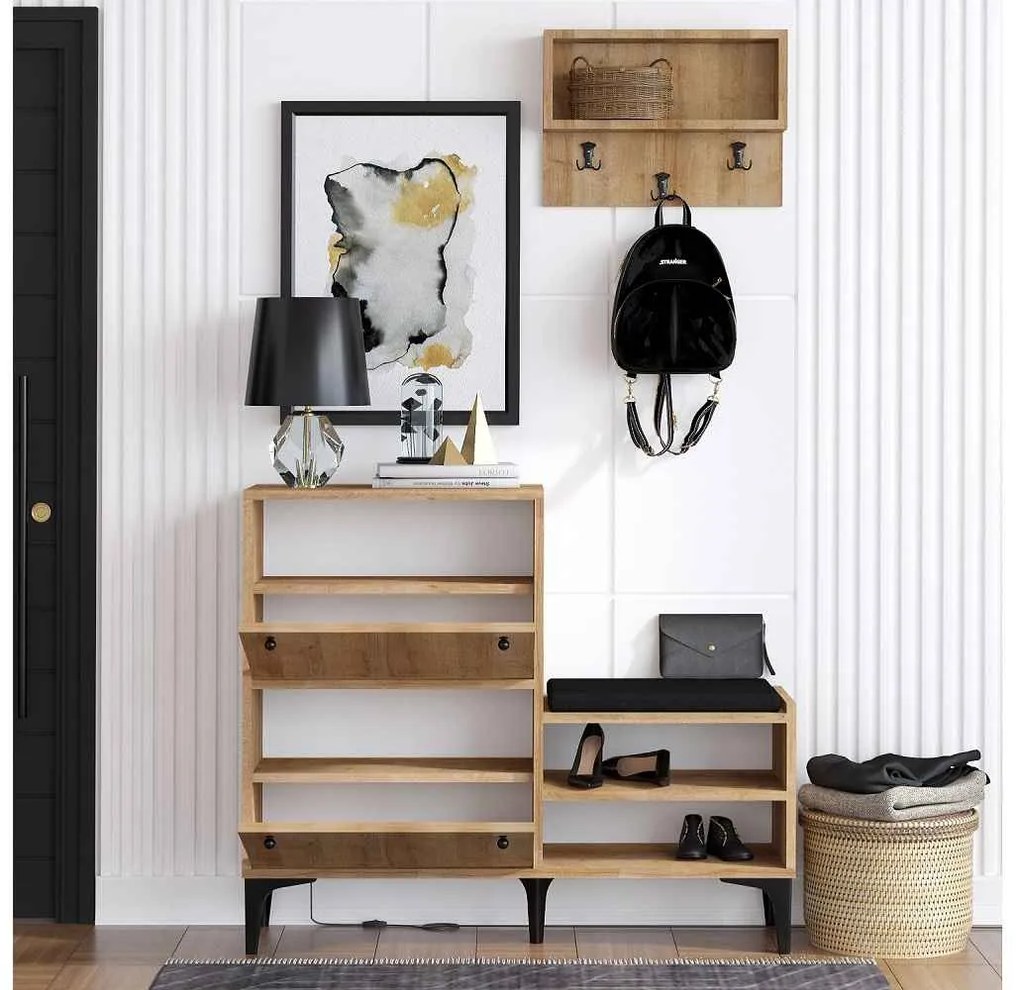 Designová předsíňová sestava Dacey vzor dub