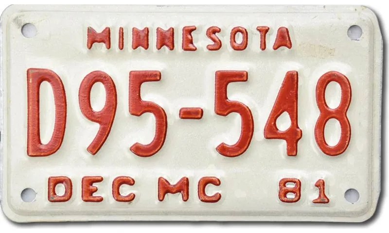 Americká SPZ Minnesota D95-548 moto