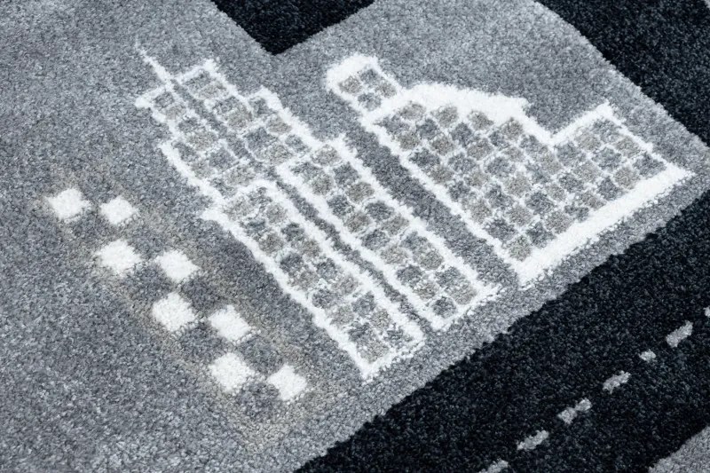 Dywany Łuszczów Dětský kusový koberec Fun Track grey ROZMĚR: 120x170