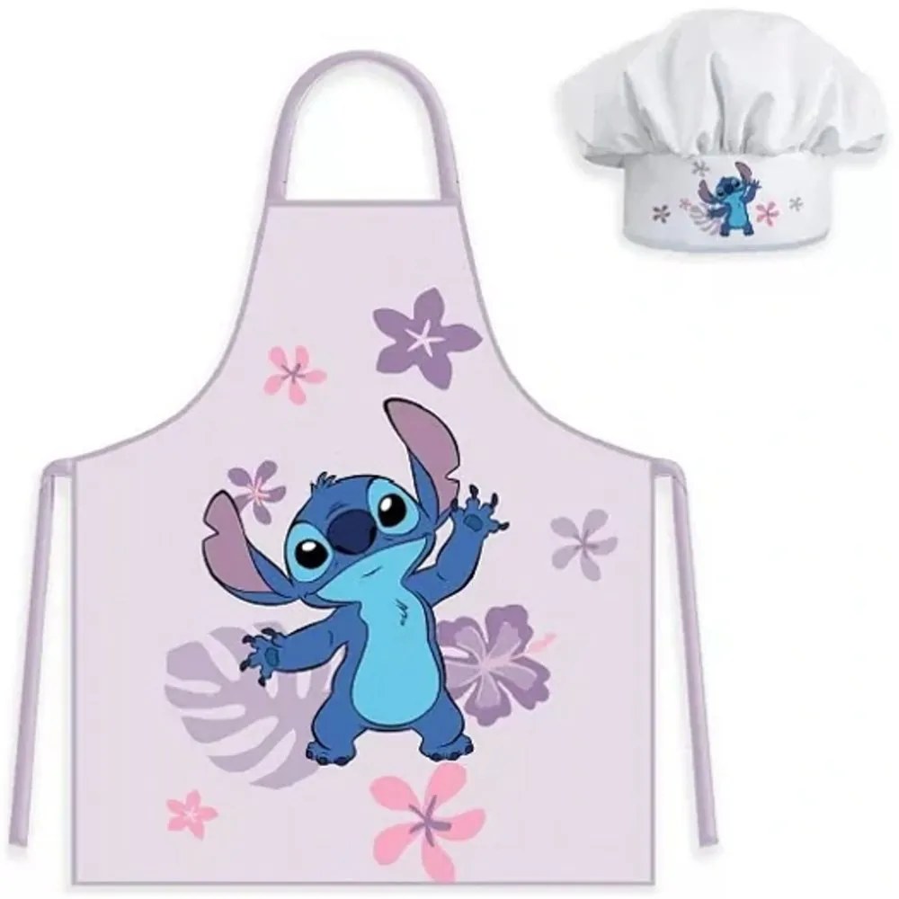 Dívčí zástěra s kuchařskou čepicí Lilo &amp; Stitch - 2 díly - pro děti 3-8 let