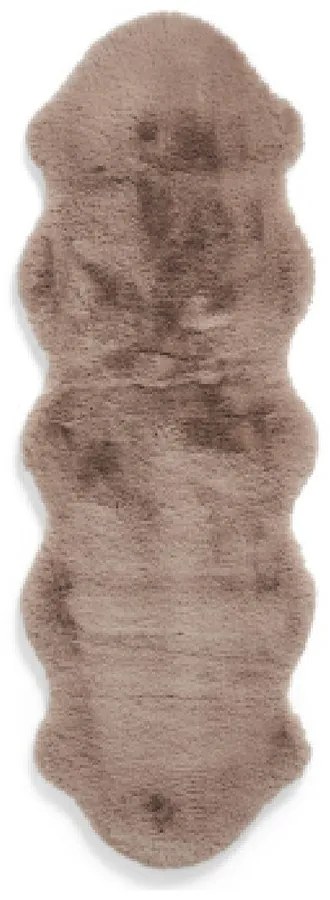 Světle hnědý syntetický běhoun 60x180 cm Super Teddy – Think Rugs