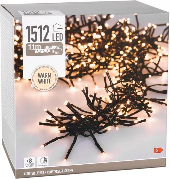 Dekorační světélka 768 LED bílé