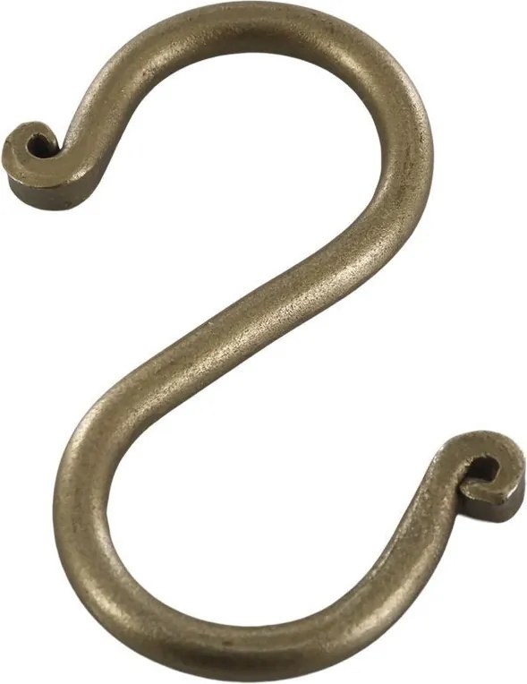 Mosazný antik závěsný háček Terrié M - 4*8 cm