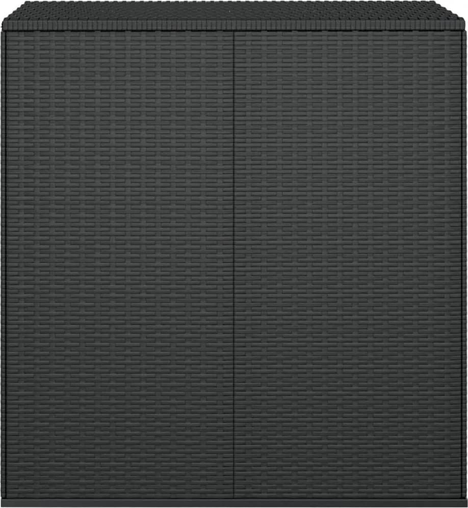 vidaXL Zahradní úložný box PE ratan 100 x 49 x 103,5 cm [317223] Barva: Černá