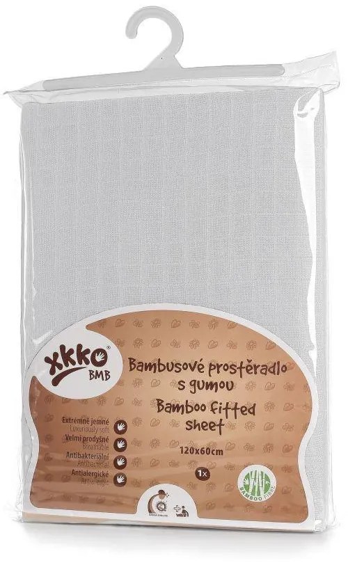 Kikko Bambusové prostěradlo s gumou XKKO BMB 120x60 Baby Pink