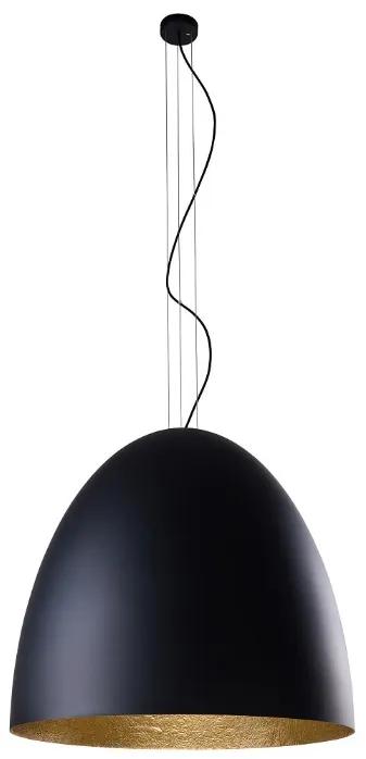Designové závěsné svítidlo EGG Nowodvorski Barva: Černo - zlatá, Velikost: M- ⌀ 38cm