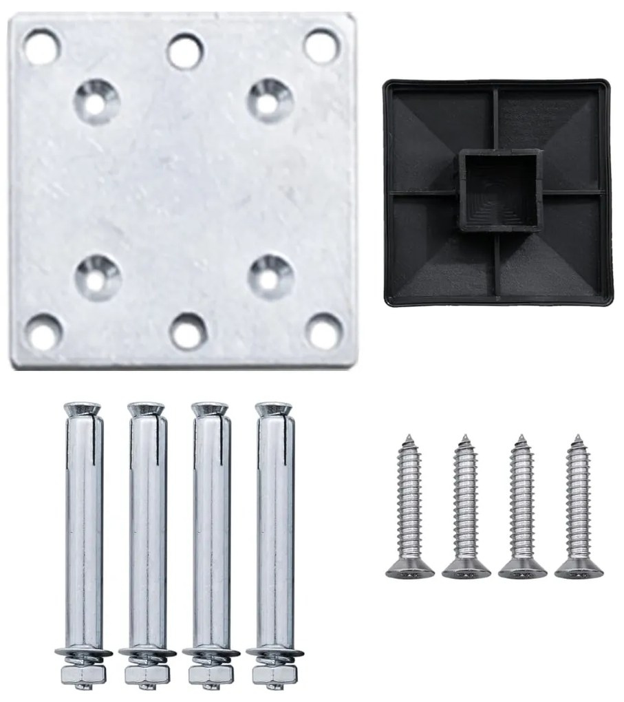vidaXL Marketos Zahradní plot WPC 175 x 105 cm šedý