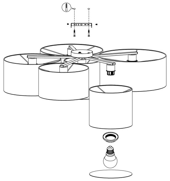 Eglo 99509 - Stropní svítidlo PASTORE 6xE27/40W/230V