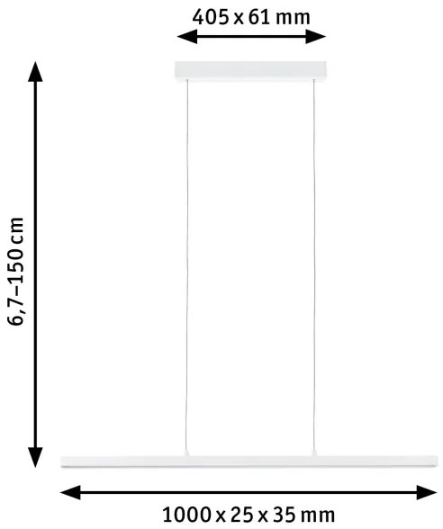Paulmann 79903 - LED/43W Stmívatelný lustr na lanku SMART LENTO 230V 2700-6000K