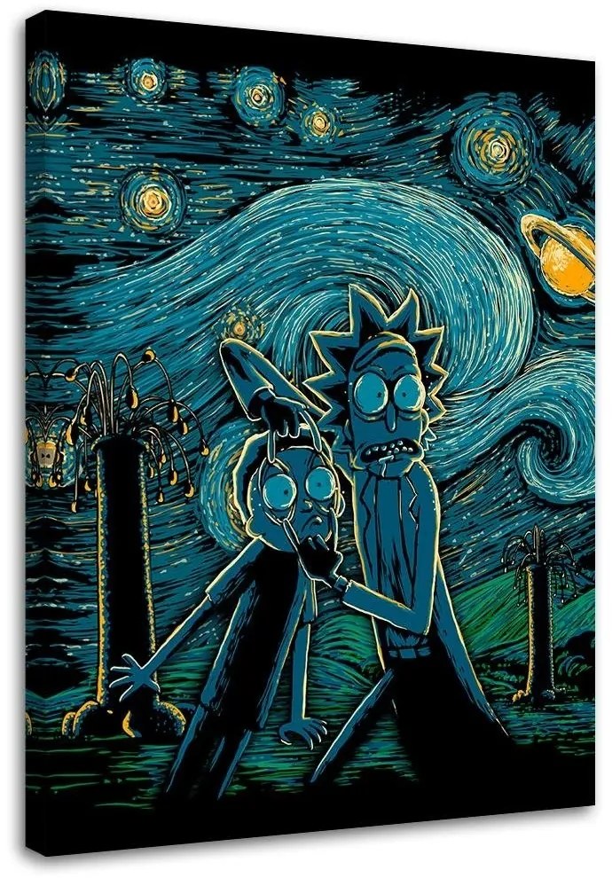 Gario Obraz na plátně Rick a Morty, hvězdná noc - DDJVigo Rozměry: 40 x 60 cm