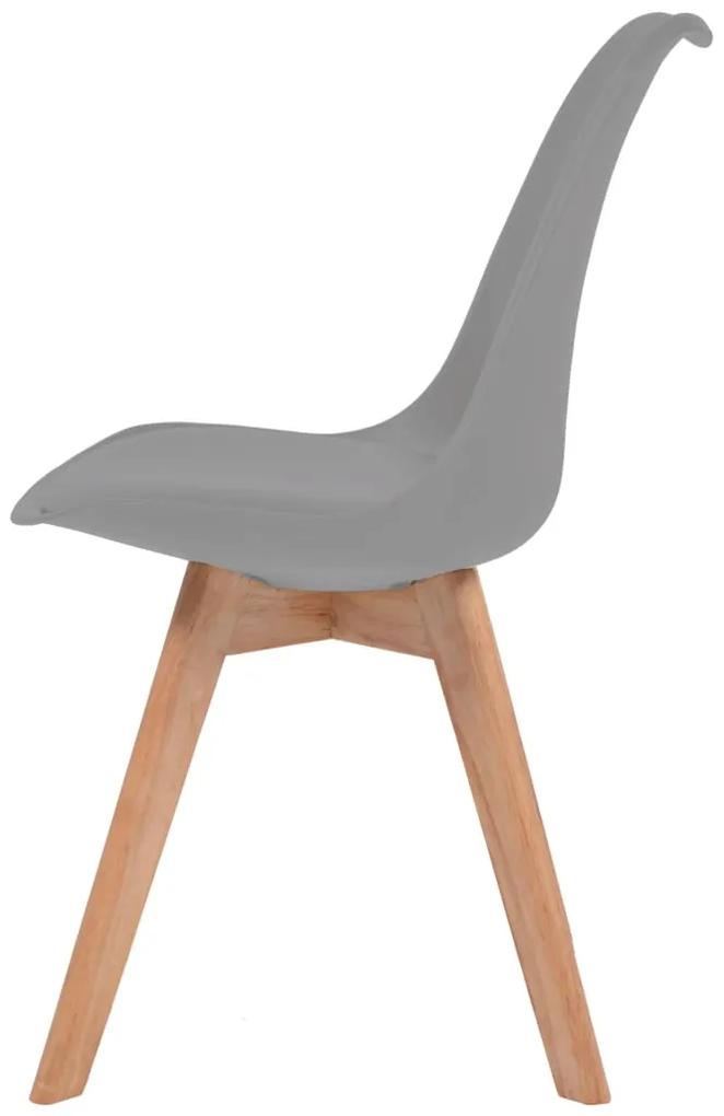 Jídelní židle 6 ks šedé plast,  274851