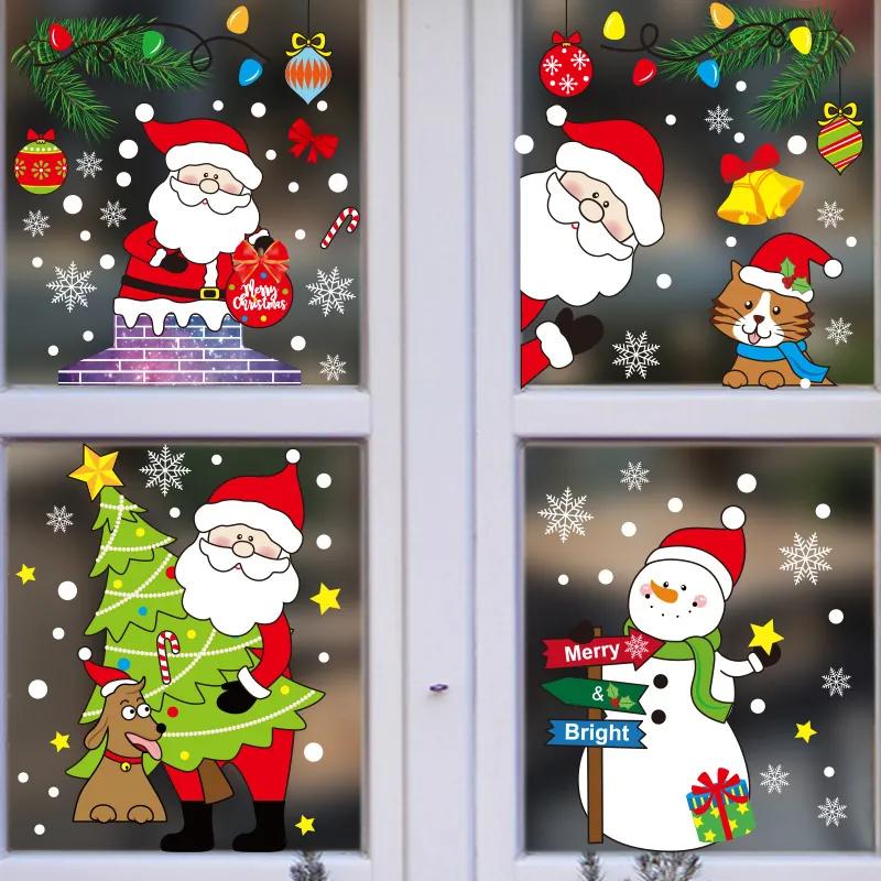 Vánoční samolepky na okna - Santa Claus - různé motivy na výběr Varianta: Varianta 9
