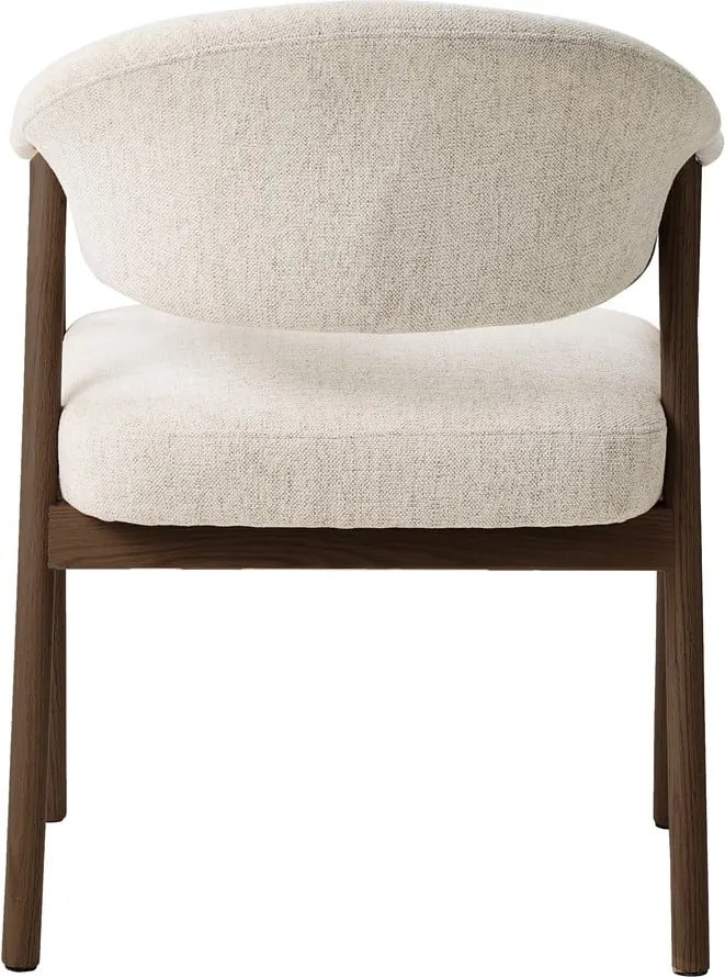 Krémová jídelní křesla v sadě 2 ks s područkami z dubového dřeva Elk – Unique Furniture
