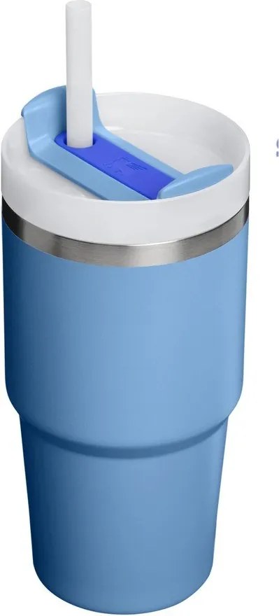 Modrá termoska s brčkem z nerezové oceli 600 ml Quencher H2.O FlowState™ Tumbler Blue Sky – Stanley