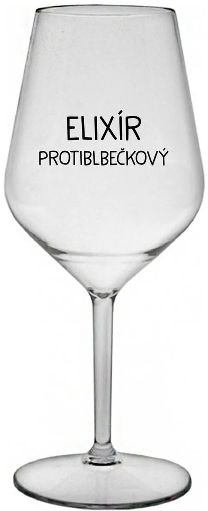 ELIXÍR PROTIBLBEČKOVÝ - čirá nerozbitná sklenička na víno 470 ml