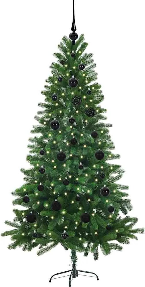 Vánoční stromeček s 150 LED diodami s stojanem Zelená 150 cm PE 3396319