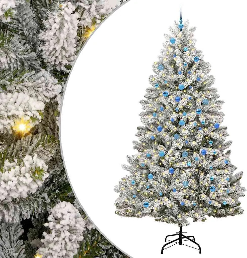 Umělý vánoční stromeček 240 cm 300 LED Teplá bílá PVC a ocel 3395773