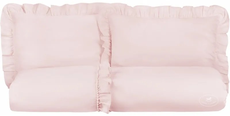 COTTON & SWEETS Povlečení Bavlněné Boho Big s kanýrem, Pudrová růžová - 140x200/50x60 cm