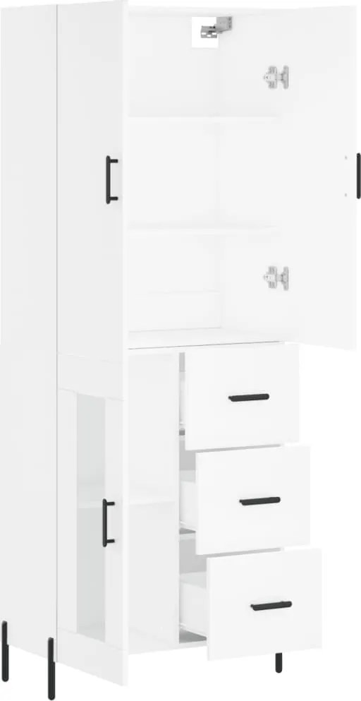 Skříň highboard bílá 69,5 x 34 x 180 cm kompozitní dřevo 3195963