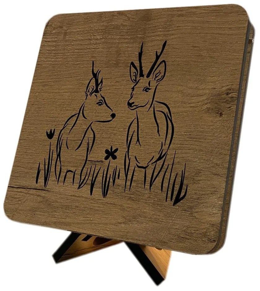 Li-Go "Srnci" lampa 19x19cm provedení povrchu: černá s patinou