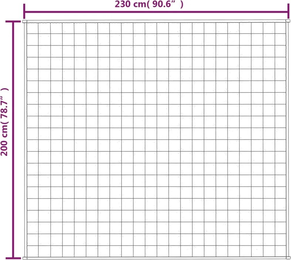 Zátěžová deka šedá 200 x 230 cm 9 kg textil 3154786
