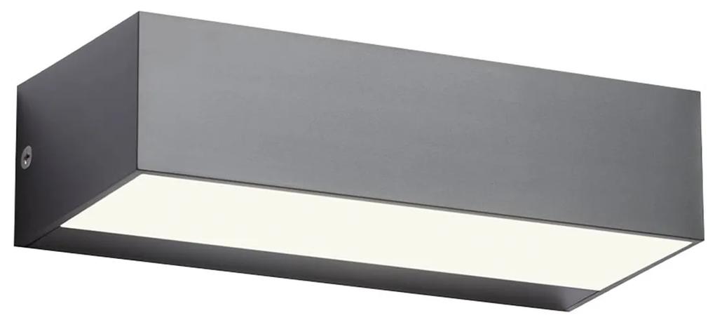 Redo 90153 nástěnné LED svítidlo Lampris tmavě šedé, 9,5W, 3000K, 17,2cm