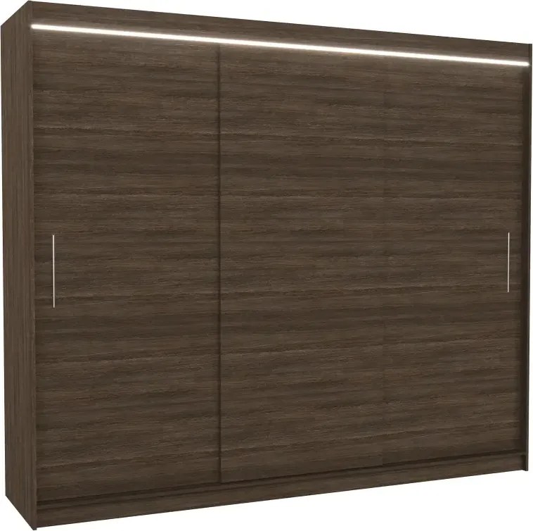 Posuvná skříň s LED osvětlením ANTOS 250 choco