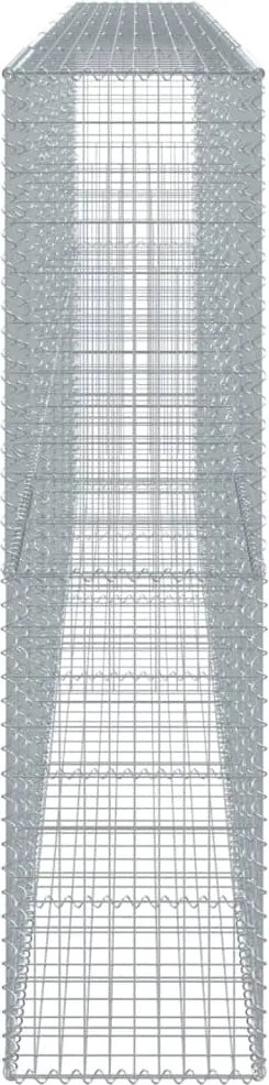 Gabionový koš s víkem 600 x 50 x 200 cm pozinkované železo 3295171