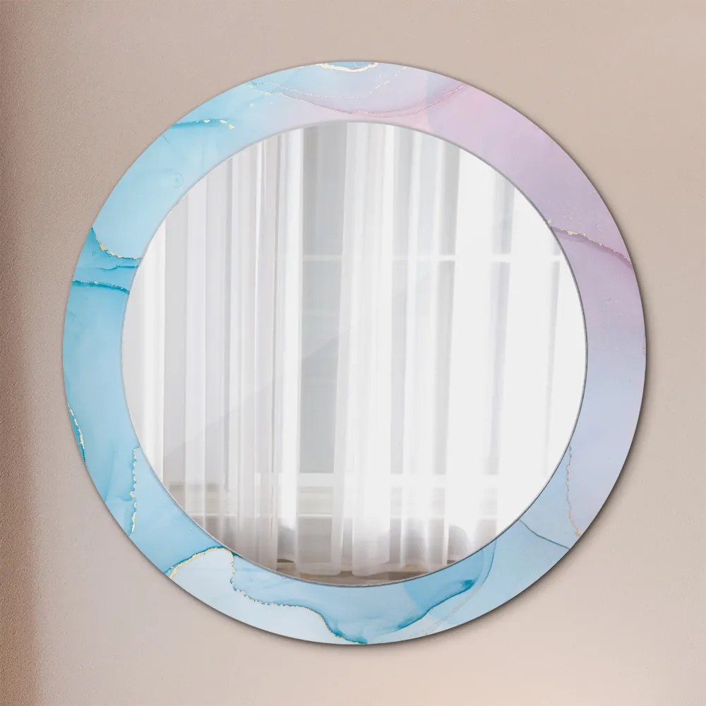Kulaté dekorativní zrcadlo Moderní mramorová textura fi 70 cm