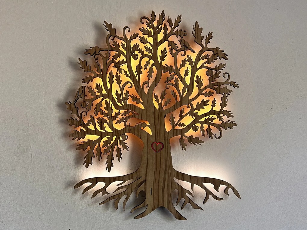 Li-Go "Dub" světelný strom 230V 45x55 cm provedení povrchu: dub