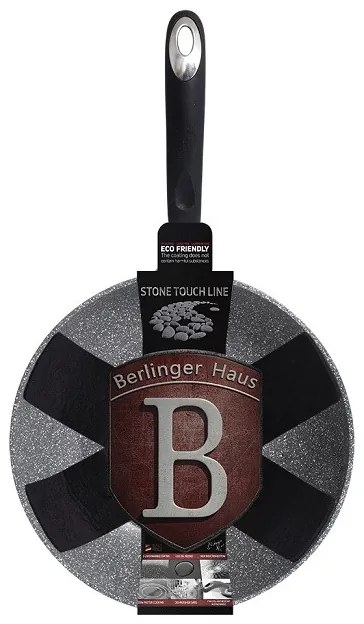 BERLINGERHAUS Wok s mramorovým povrchem 28 cm Gray Stone Touch Line BH-1159