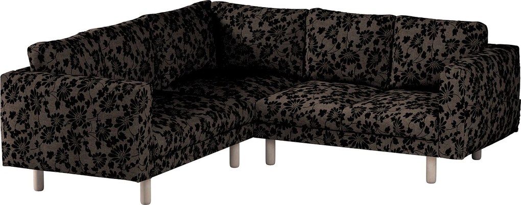 Potah na pohovku IKEA Norsborg rohová 4-místná barva hnědá látka pletený vzor, vzorované