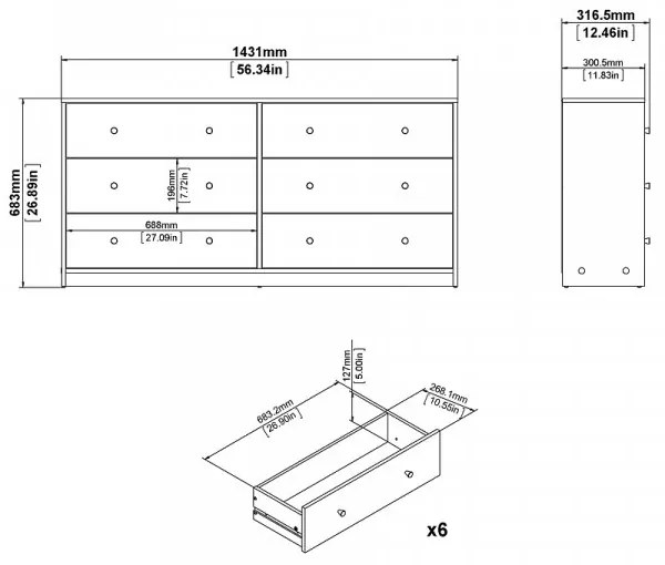 FALCO Komoda May 70328 bílá