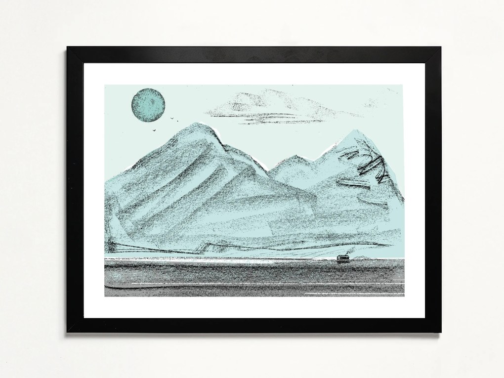 Přemysl Černý | Severní země Rám: Černý, Velikost: 40 x 60 cm