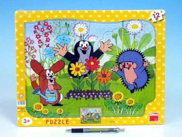 Krtek zahradník Puzzle deskové tvary 36x28cm 12 dílků