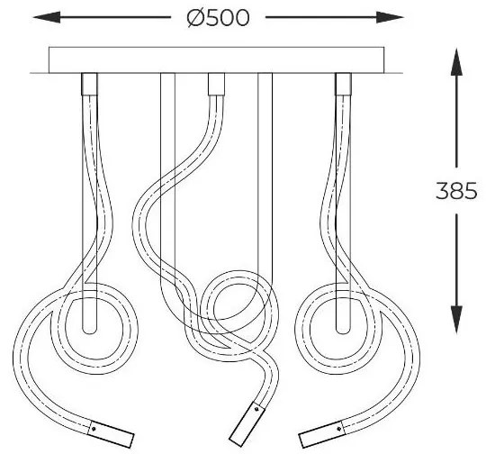 Zuma Line 2023573-BK - LED Přisazený lustr BALBO LED/45W/230V 3000/4000/6000K